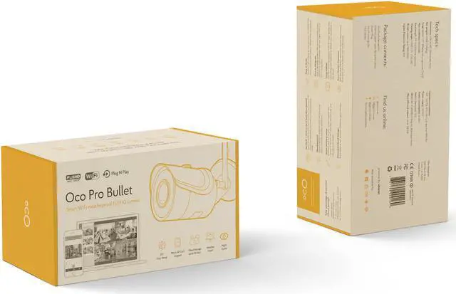 Oco Pro Bullet WiFi / RJ45 Weatherproof Security Camera - 3MPx IP ...