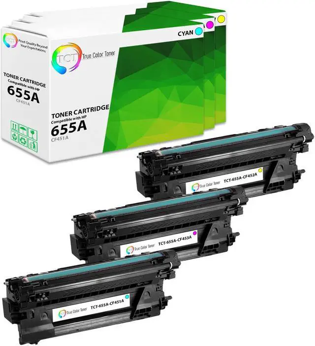 True Color Toner 655A Color Toner Cartridge 3 Pack - Premium Compatible ...