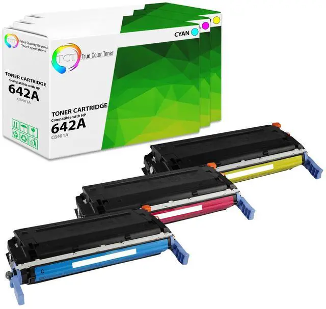 True Color Toner 642A Color Toner Cartridge 3 Pack - Premium Compatible Replacement for HP 642A ...