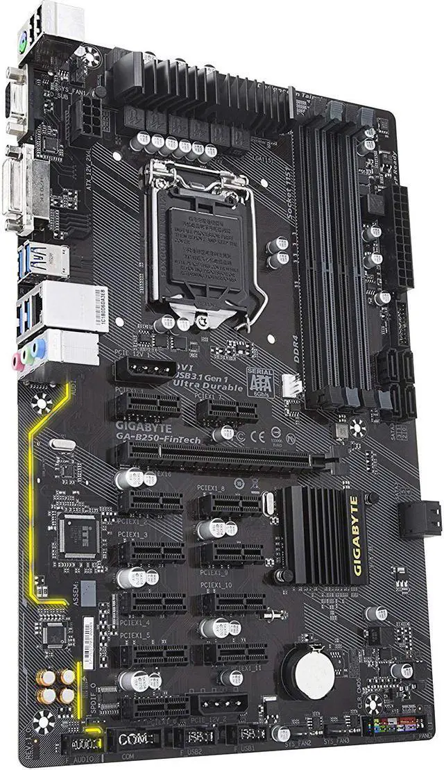 Refurbished: GIGABYTE GA-B250-FinTech (Rev 1.0) LGA 1151 Intel B250 ...