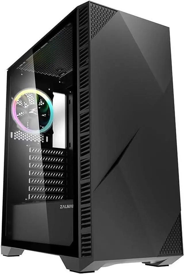 Zalman Z3 Iceberg ATX Mid-Tower Gaming PC Case, 2 x 120mm ARGB Double ...