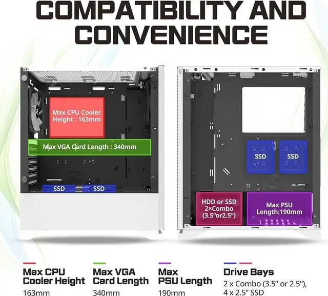 Zalman VRLA LEGACY ATX Mid-Tower Gaming PC Case - Illuminated RGB LED ...