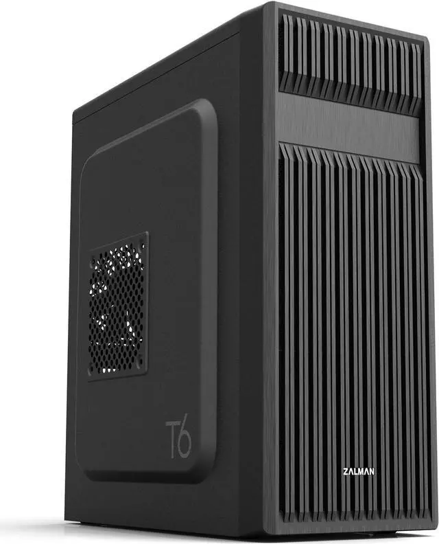 Refurbished: Zalman T6 ATX Mid-Tower Desktop Computer PC Case, Pre-Installed 120mm Fan, 5.25 ODD ...