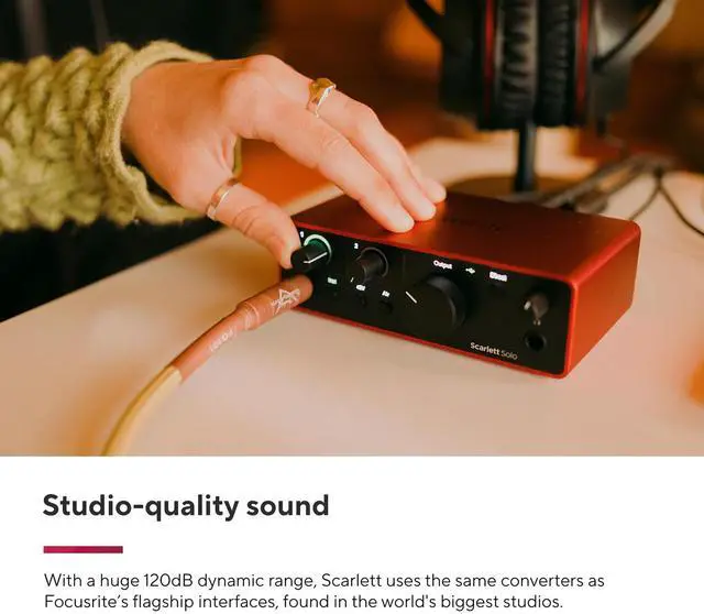 Focusrite Scarlett Solo Studio 4th Gen Audio Interface with 2 Year ...