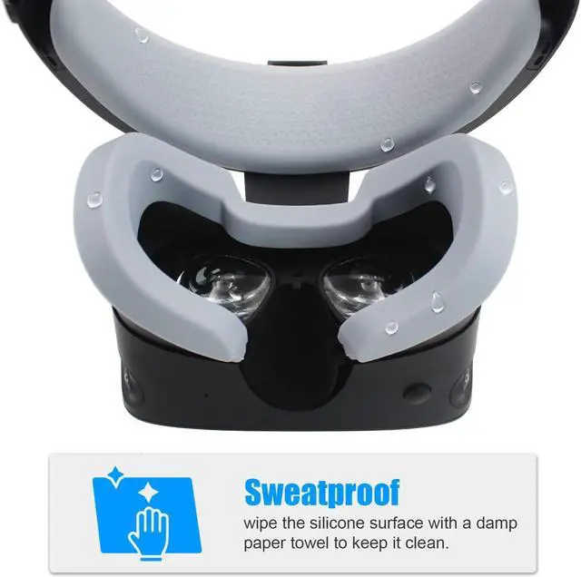 VR Mask Silicone Protective Cover & Front Foam and Rear Foam Silicone ...