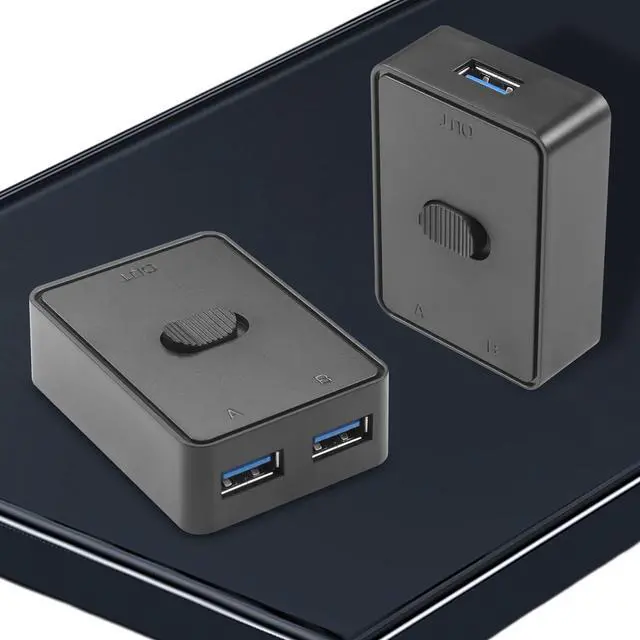 USB3.0 Switch Selector, USB KVM Switcher Adapter, Bi-Directional USB Sharing Switch 2 in 1 Out ...