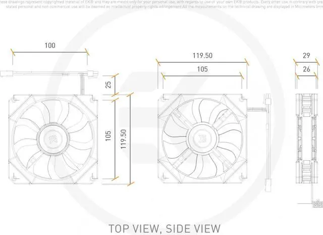 EK-Quantum Impulse 120 D-RGB Computer Cooling Fan - 120mm White (400 ...
