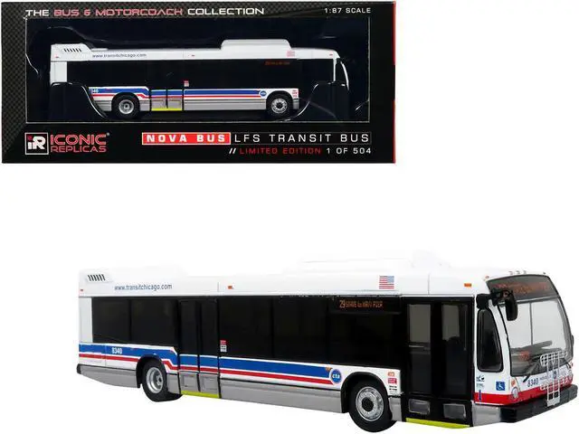 Nova Bus LFSd Transit Bus CTA Chicago "29 State to Navy Pier" 1/87 (HO ...