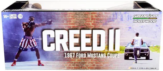 1967 Ford Mustang Coupe Matt Black with White Stripes (Weathered ...