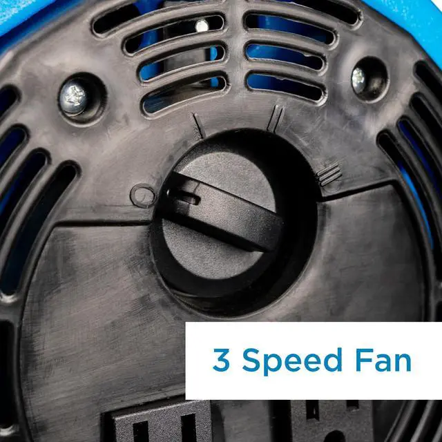 Danby Air Mover 1/5 HP Adjustable 3 Speed Fan, 2 Power Outlets, Ability ...