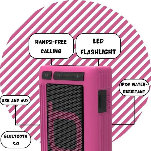 Bumpboxx Retro Pager Beeper Portable Bluetooth Speaker - Pink - Newegg.com