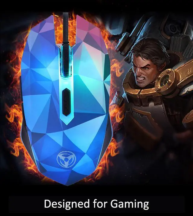 LUOM W20 Gaming Mouse 2400 dpi Adjustable Dazzle Colour Diamond Edition ...