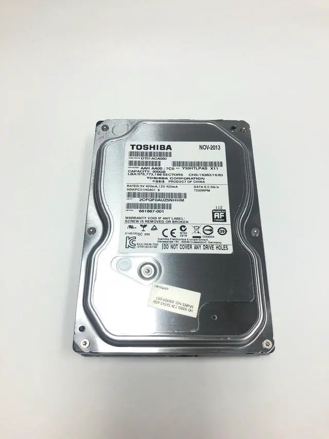 Used - Acceptable: DT01ACA050 Toshiba 500GB 3.5" SATA Desktop Hard ...