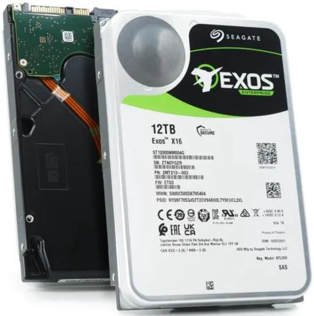 (NOT FOR HOME PC!) Seagate Exos X16 12TB 7200 RPM SAS 12Gb/s 3.5 ...