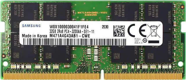 Samsung 32GB DDR4 SODIMM 3200 MHz PC4-25600 Laptop Memory RAM (M471A4G43AB1-CWE) - Newegg.com