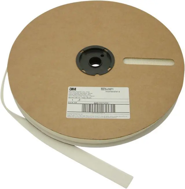 3M Scotch SJ3571 / SJ3572 Scotchmate Fasteners: 1 in x 50 yds. (White ...