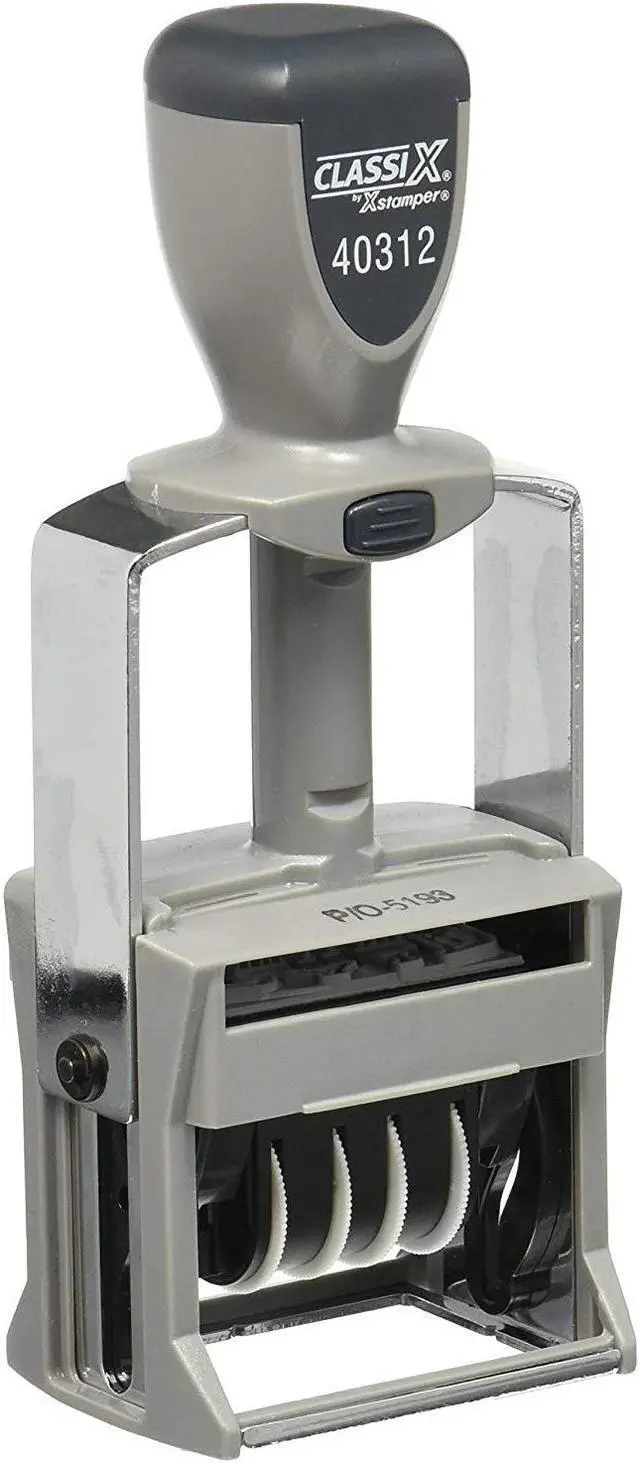 Xstamper ClassiX 40312 Self-Inked Stamp, Message/Date Stamp - "PAID ...