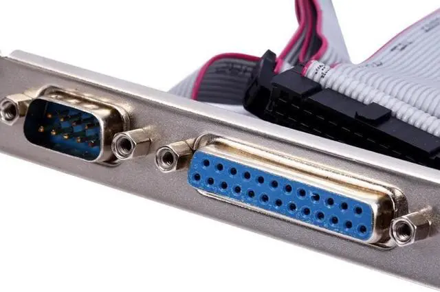 axGear Motherboard Serial & Parallel Port Bracket DB9 DB25 RS232 COM ...