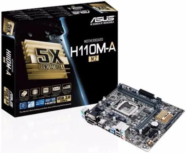 ASUS H110M-A/M.2 (90MB0R60-M0EAY0) Micro ATX Intel Motherboard - Newegg.com