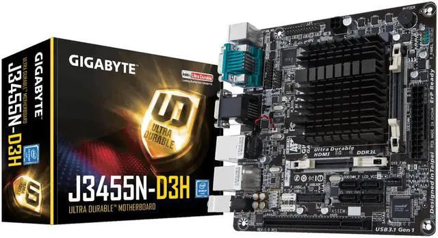 Gigabyte Intel J3455N D3H (rev. 1.0) BGA 1296 DDR3L Mini ITX ...