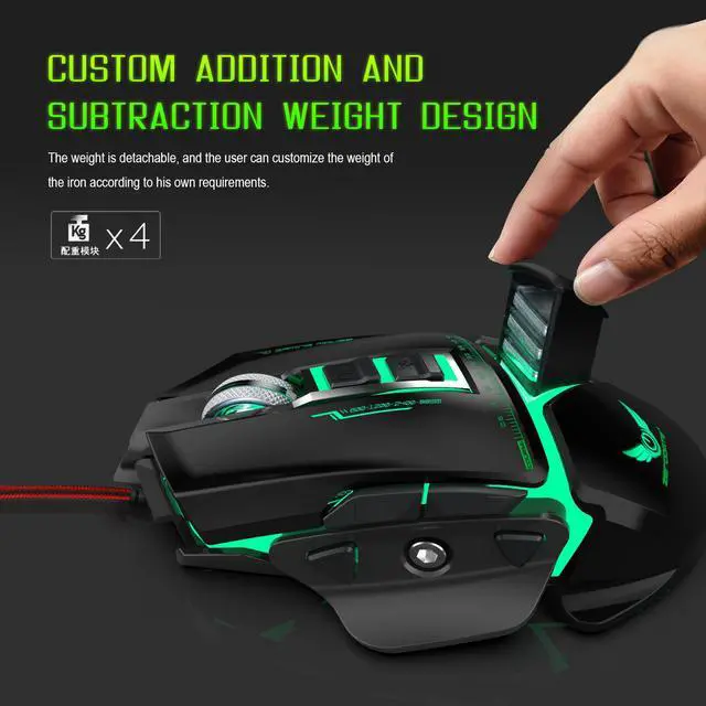 ZERODATE Gaming mouse, [11 Programmable Buttons][Ergonomic][Weight ...