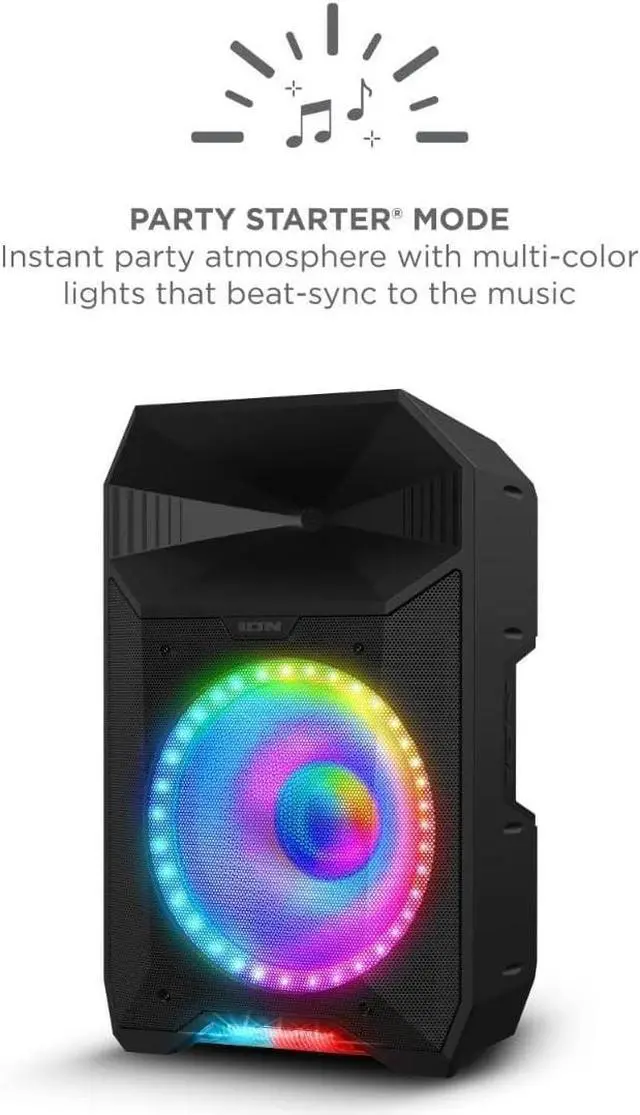 Refurbished: ION Total PA Live 15 inch 500 Watt Portable Bluetooth PA ...