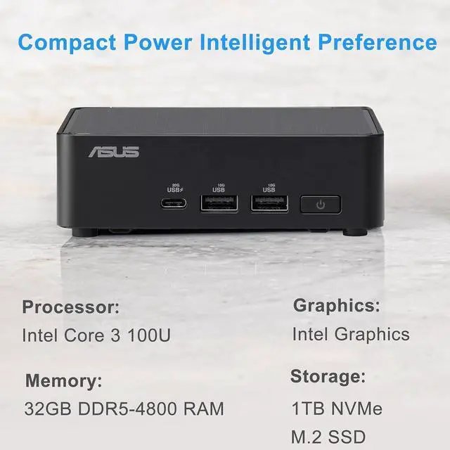 Intel NUC 14 Pro Slim Kit Mini PC (Intel Core 3 100U (> i7-1165G7 ...