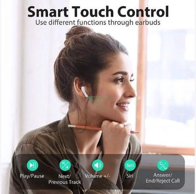 VEATOOL True Wireless Earbuds Bluetooth Headphones Auto Pairing Touch ...