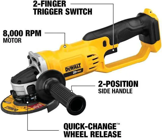 DCG412B 20V MAX Cordless Lithium-Ion 4-1/2-in Cut Off Tool (Tool Only ...
