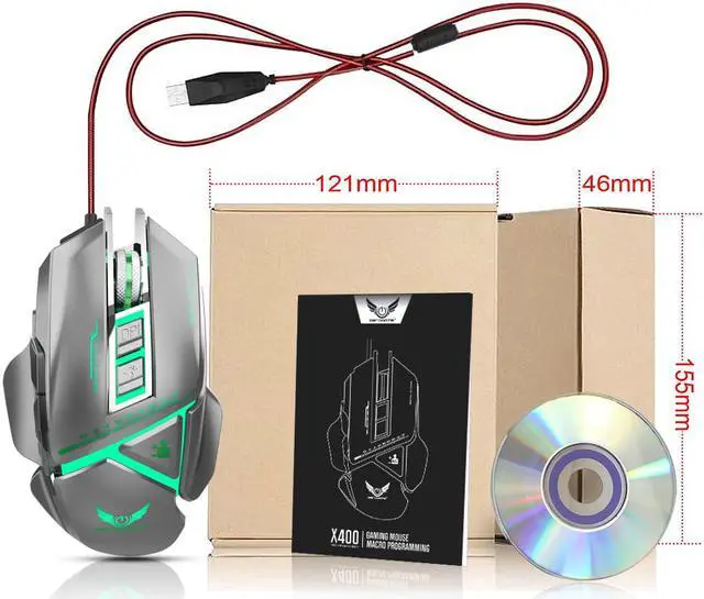 ZERODATE Gaming Mouse Programmable Wired Gaming Mouse, 3200DPI High ...
