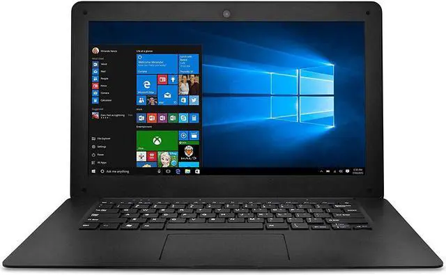 Ematic 14.1" Notebook - Intel Atom Quad-core (4 Core) 1.30 GHz - Black ...
