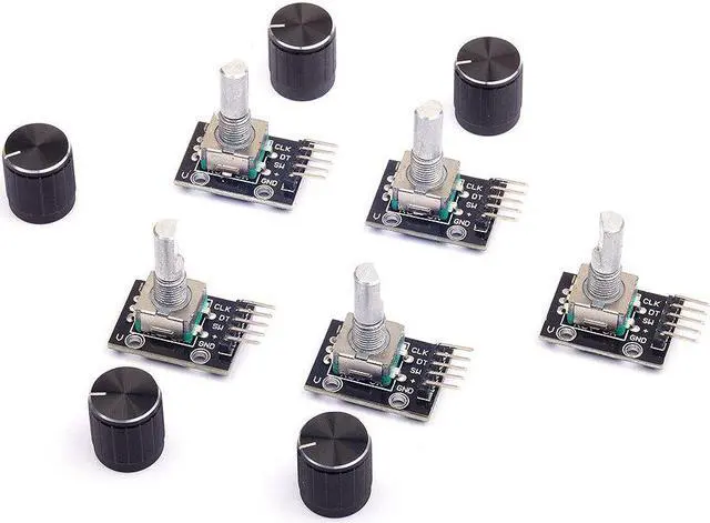 Cylewet 5Pcs KY-040 Rotary Encoder Module With Mm With Knob, 51% OFF
