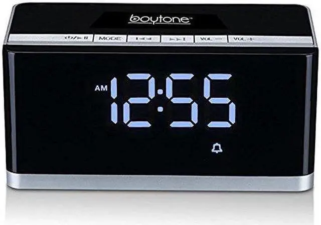 Boytone Bluetooth 4.1 Portable Alarm Clock Radio Wireless Speaker ...