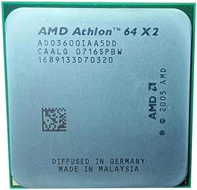 AMD Athlon 64 X2 3600+ - Athlon 64 X2 Brisbane Dual-Core 1.9 GHz Socket AM2 Processor ...