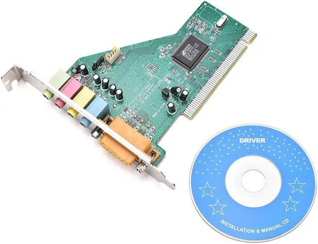 4 Channel 5.1 Surround 3D PC PCI Sound Audio Card w/Game MIDI Port ...