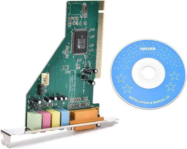 4 Channel 5.1 Surround 3D PC PCI Sound Audio Card w/Game MIDI Port ...