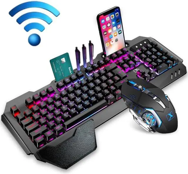 K680 RGB Rechargeable Gaming Wireless Keyboard and Mouse Set Black ...