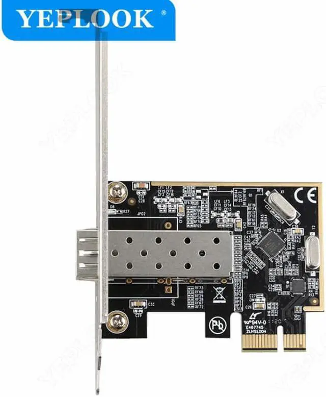 PCIe x1 SFP Port Fiber Lan Card 10/100Mbps Dual Chipset RT8106E ...