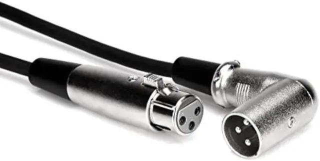 Hosa Technology Balanced Interconnect, XLR3F to Right-angle XLR3M, 1.5 ...