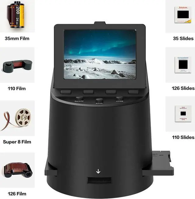DIGITNOW Wireless Digital Film Scanner with 22MP, Converts 35mm, 126 ...