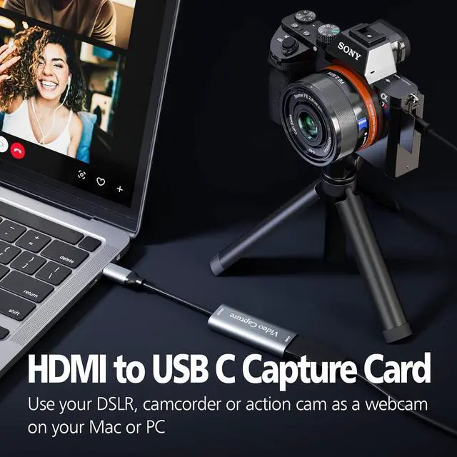 4K HDMI to USB Video Capture Card, Cam Link Capture Card, Type-C 1080P ...