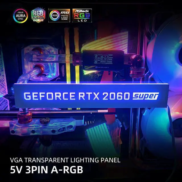 A-RGB VGA Decoration Video Card Cover Customize RGB GPU Side Panel ...