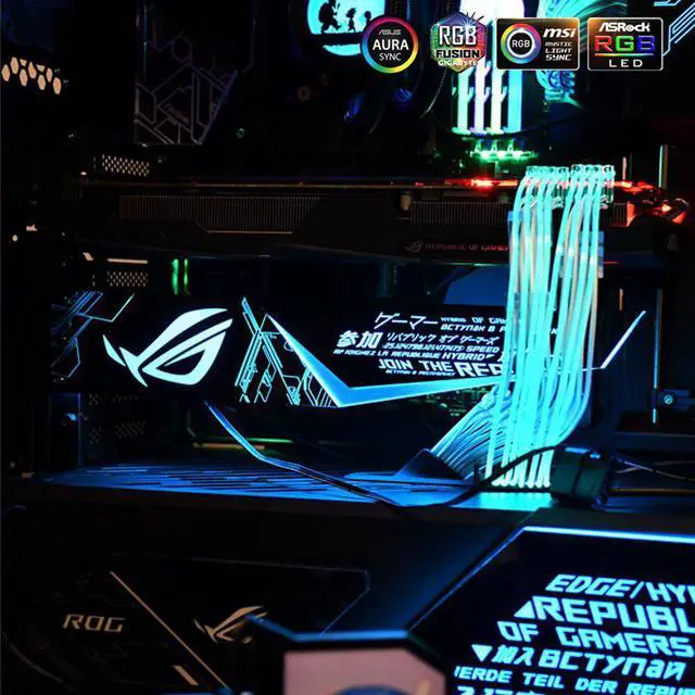 5V/12V VGA Support Customizable GPU Holder AURA SYNC Water Cooler ...