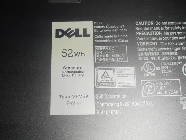 Dell Latitude E7240 E7250 Laptop Battery VFV59 - Newegg.com