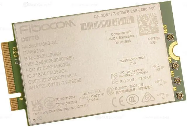 New Dell OEM Wireless DW5931e M.2 Mobile Broadband 5G WWAN Card D57TG ...