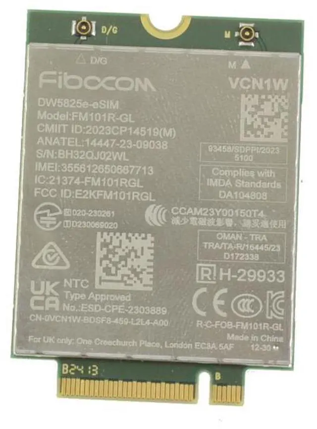 Used - Acceptable: Dell OEM Wireless DW5825e M.2 Mobile Broadband LTE ...