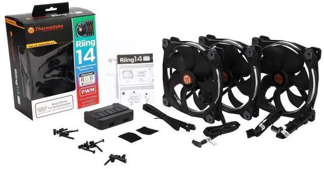 Thermaltake Riing 14 RGB Series High Static Pressure 140mm Circular RGB ...