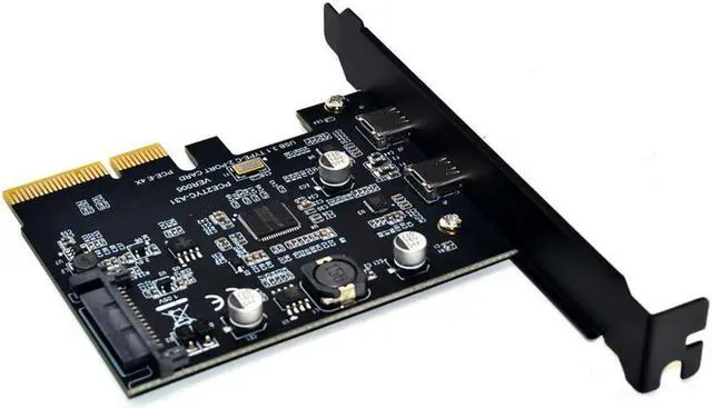 USB C PCIe Card,PCI-Express 4X to Type C USB 3.2 Gen 2 (10 Gbps) 2 ...