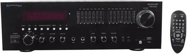 Technical Pro RX55URIBT 2 Ch. Professional Receiver with Bluetooth ...