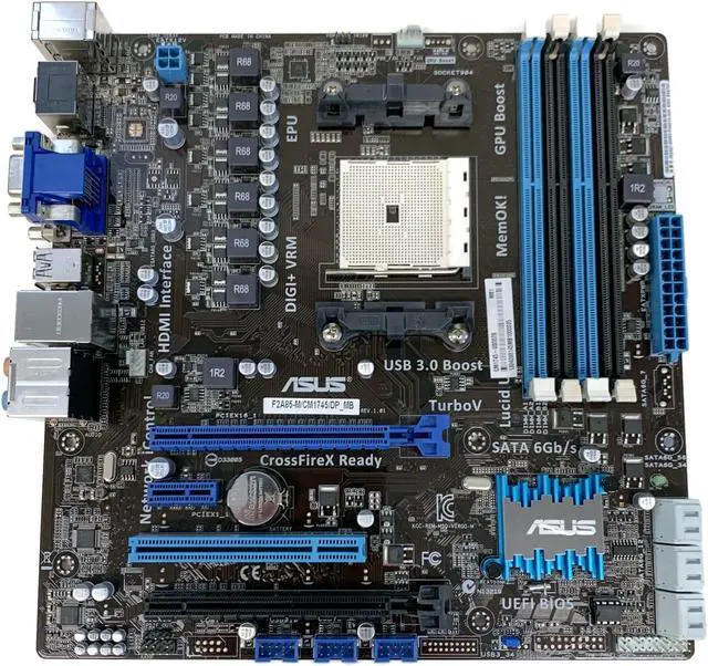 Used - Very Good: ASUS F2A85-M/CM1745/DP_MB FM2 AMD A85X (Hudson D4) SATA 6Gb/s USB 3.0 HDMI ...